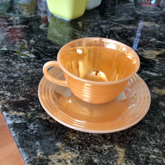 Fire King | Dining | Vintage Fire King Peach Luster Ware Teacup And ...